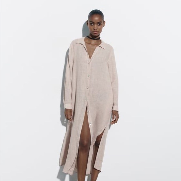 Zara | Dresses | Zara Linen Dress | Poshmark